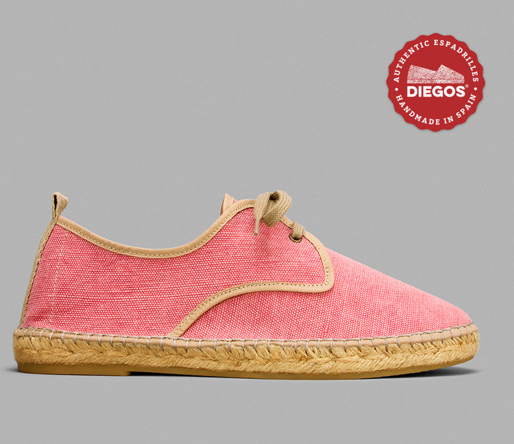 Men's salmon espadrilles shoes handmade in Spain | DIEGOS® – diegos.com